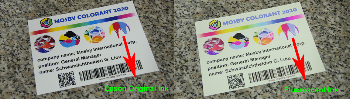 Exhibitor Pass made with Invisible Printer ink and Fluorescent Priner Ink